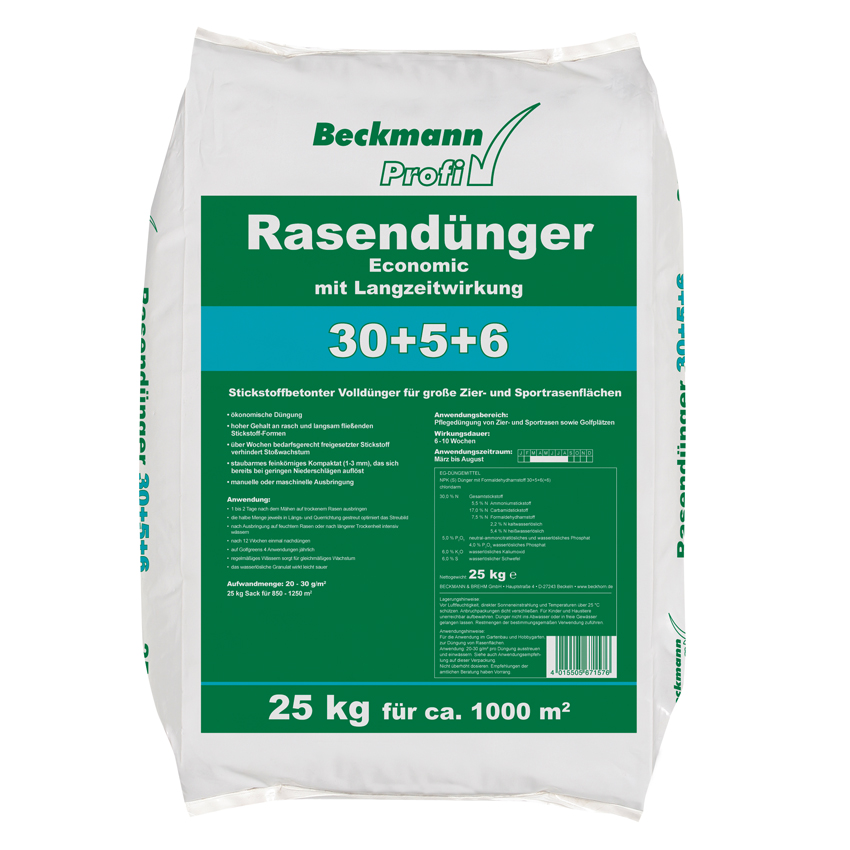 Rasendünger LZW 30+5+6 - Beckmann & Brehm